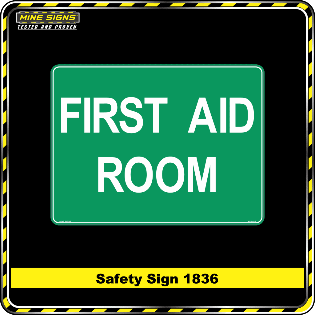 Emergency First Aid Room (Safety Sign 1836) - Mine Signs