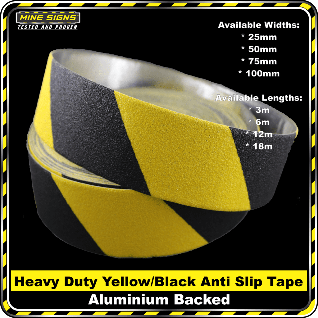 Heavy Duty (Industrial Grade) Yellow/Black Anti Slip Grip Tape ...
