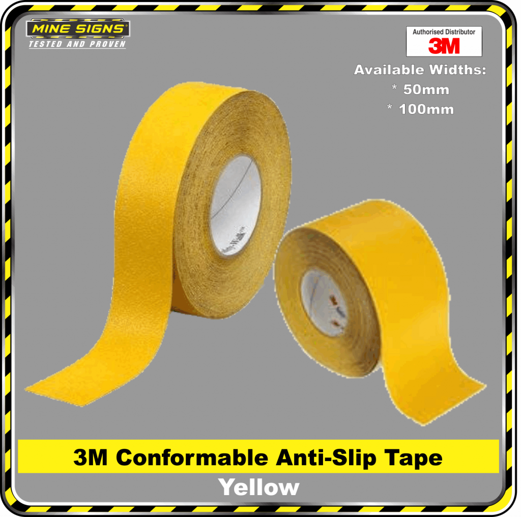 3M Conformable Yellow Anti Slip Tape - Mine Signs