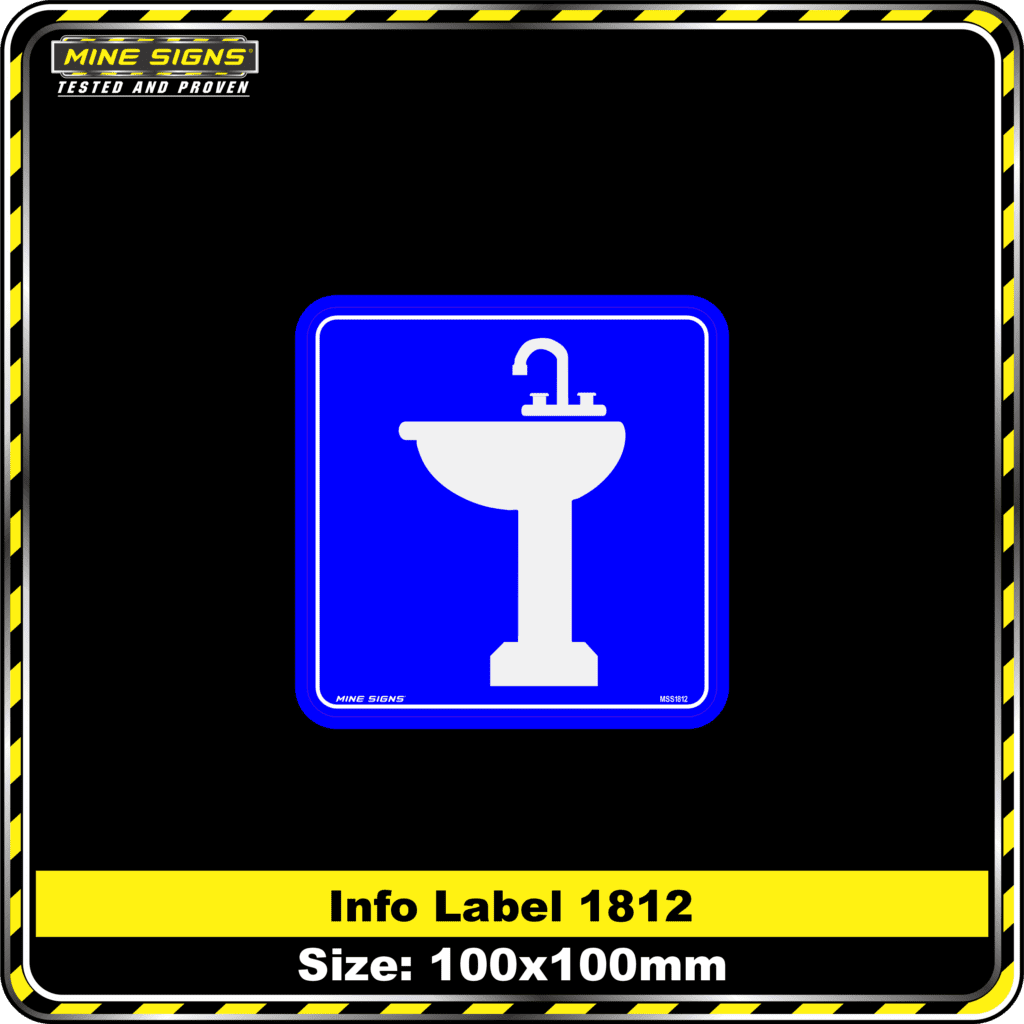 Sink Symbol (Info Label 1812) - Mine Signs