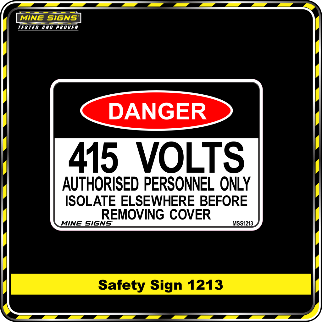 415 Volts Isolate elsewhere before removing cover (Info Label 1213