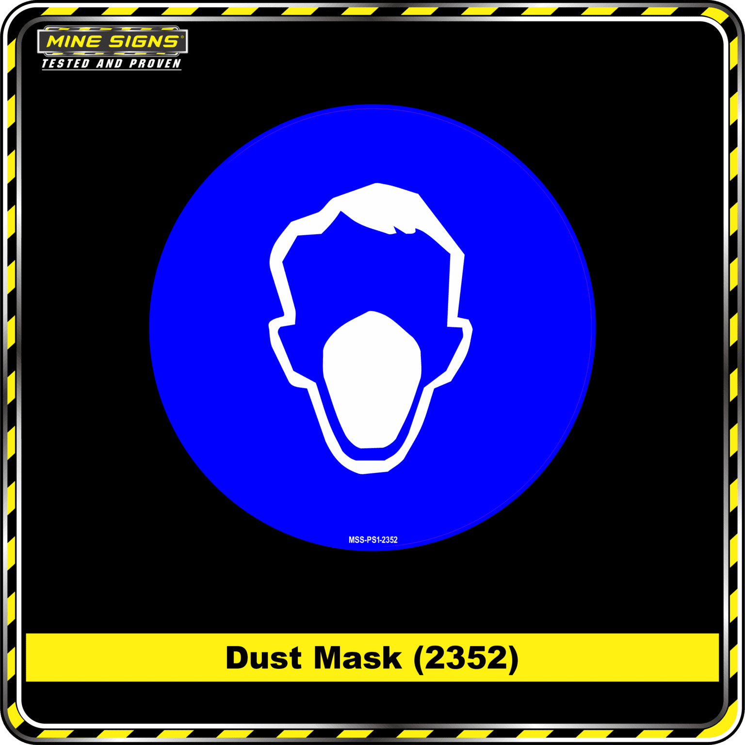 Dust Mask (Pictogram 2352) - Mine Signs