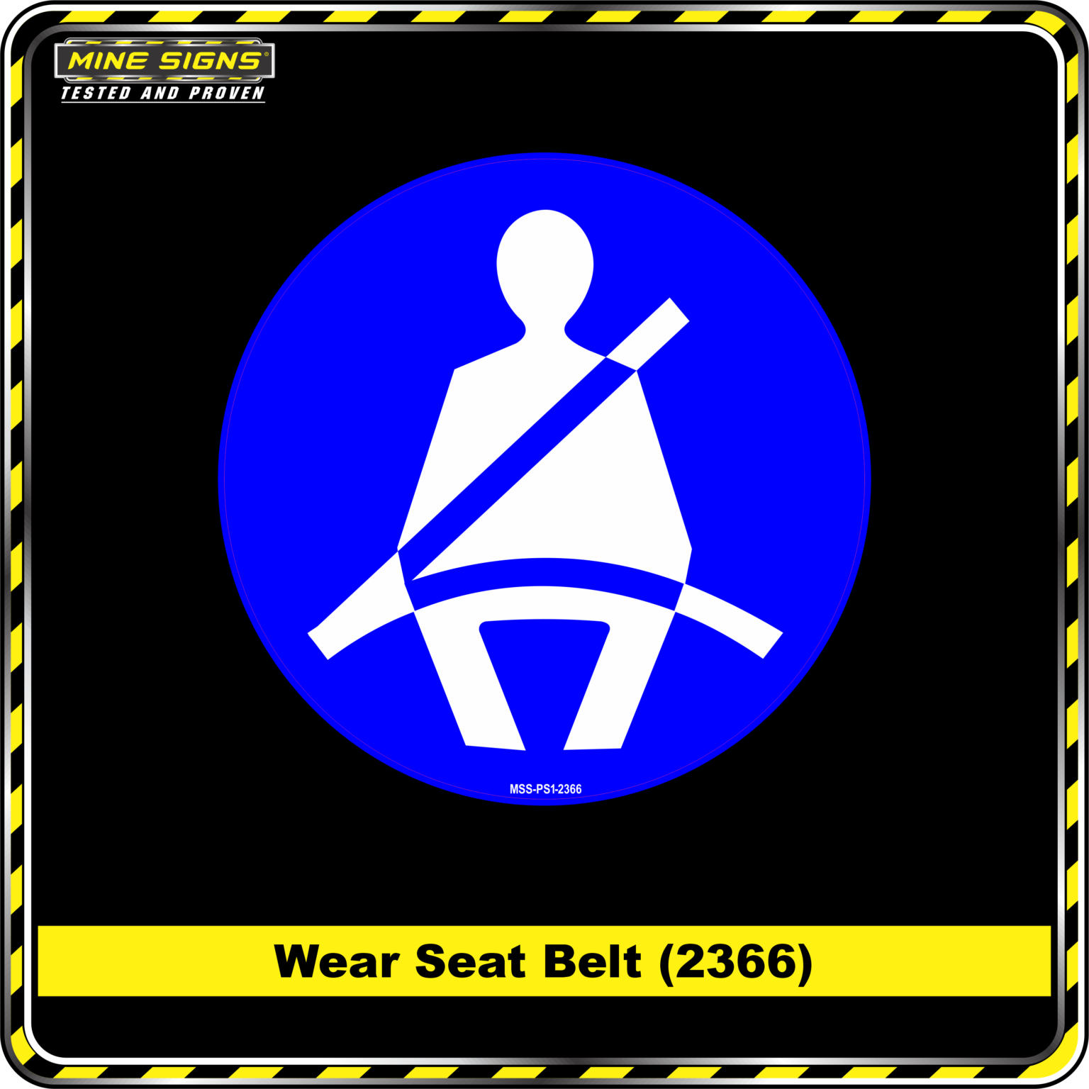 Wear Seat Belt (Pictogram 2366) - Mine Signs
