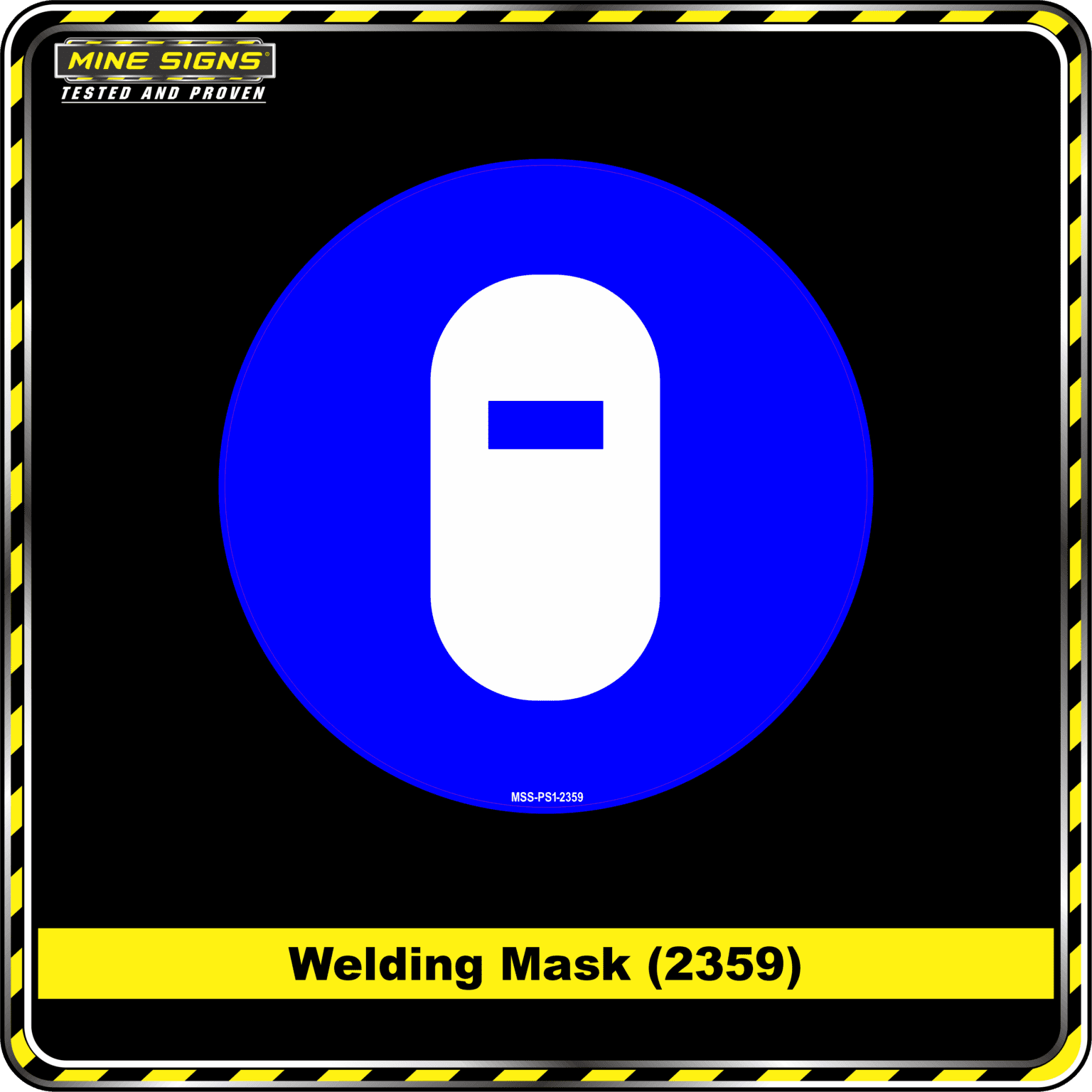 Welding Mask (Pictogram 2359) - Mine Signs