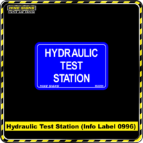 Hydraulic Test Station (Info Label 0996) - Mine Signs