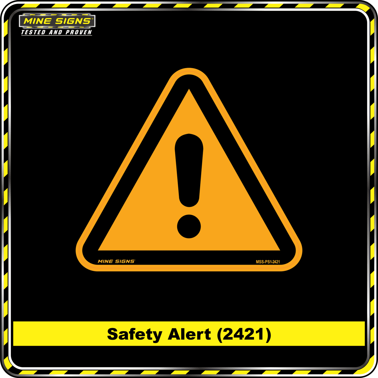 Safety Alert (Pictogram 2421) - Mine Signs