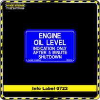 Engine Oil Level Indication Only After 5 Minute Shutdown (Info Label ...