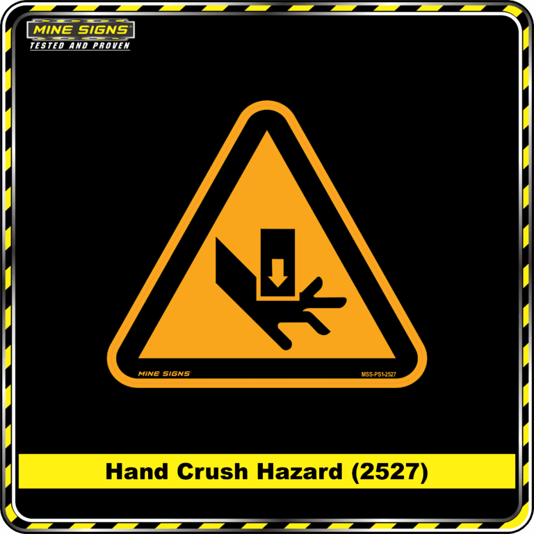 Hand Crush Hazard (Pictogram 2527) - Mine Signs