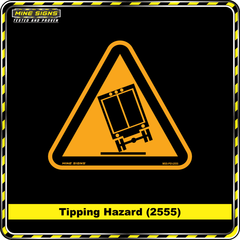 Tipping Hazard (Pictogram 2555) - Mine Signs