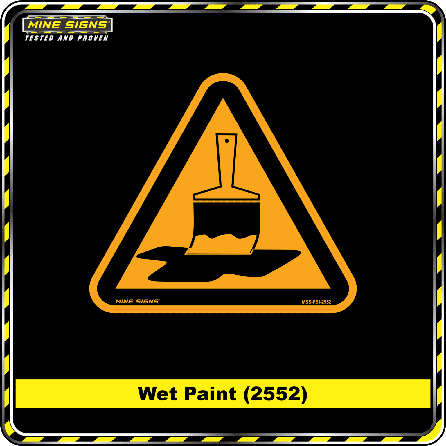 Wet Paint (Pictogram 2552) - Mine Signs