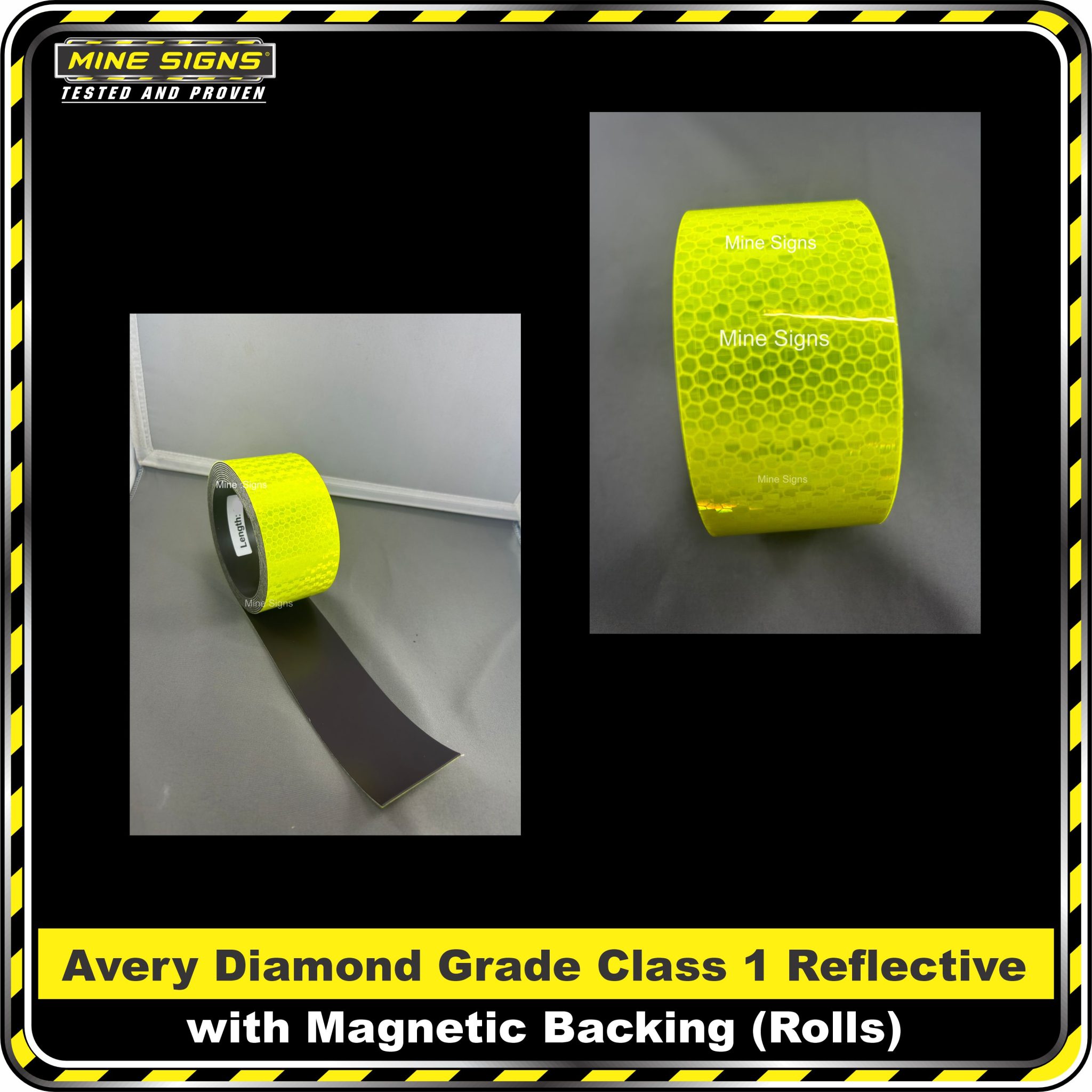 Avery Diamond Grade FYG Class 1 Reflective with Magnetic Ba...