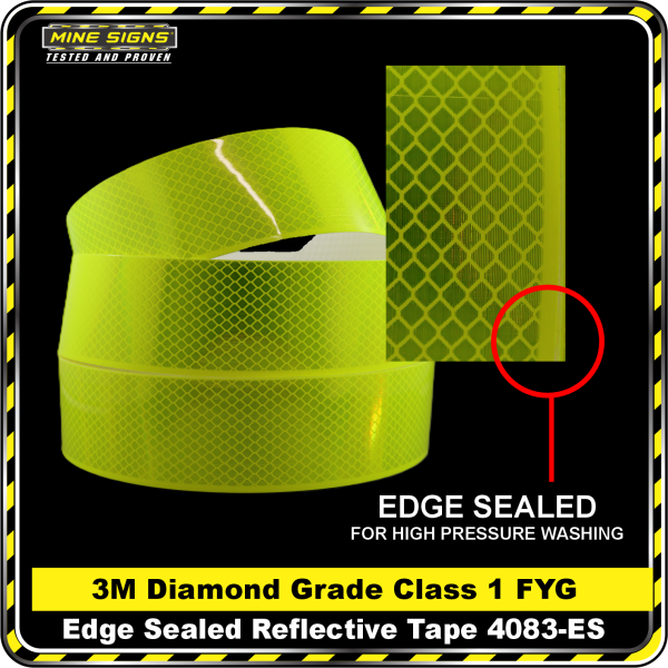 3M FYG Edge Sealed Reflective Tape 4083-ES -Diamond Grade Class 1