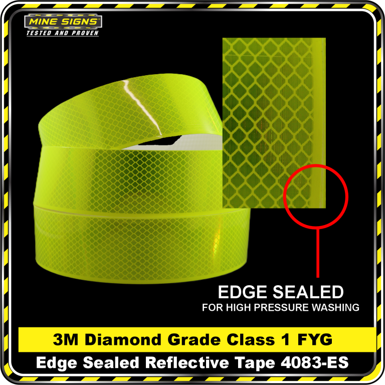 3M FYG Edge Sealed Reflective Tape 4083-ES -Diamond Grade Class 1